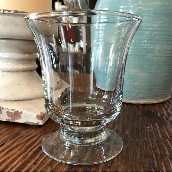 Pottery Barn | Accents | New Pottery Barn Clear Glass Footed Vase ...